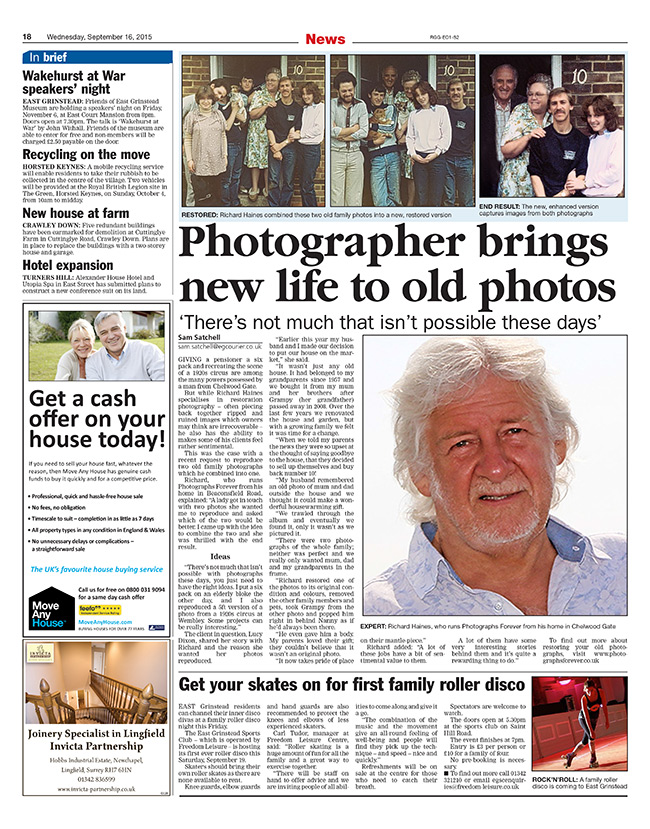 Photographs Forever Featured in Newspaper | Photographs Forever