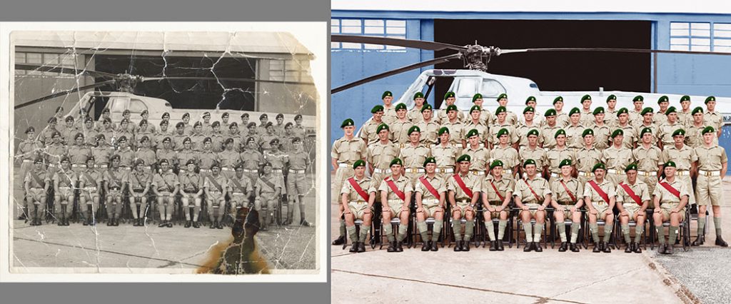 Military Group Photograph Restored and Colourised | Photographs Forever
